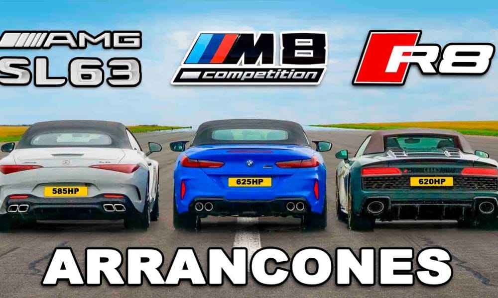 Carreras de aceleración: AMG SL 63 contra BMW M8 contra Audi R8 ...